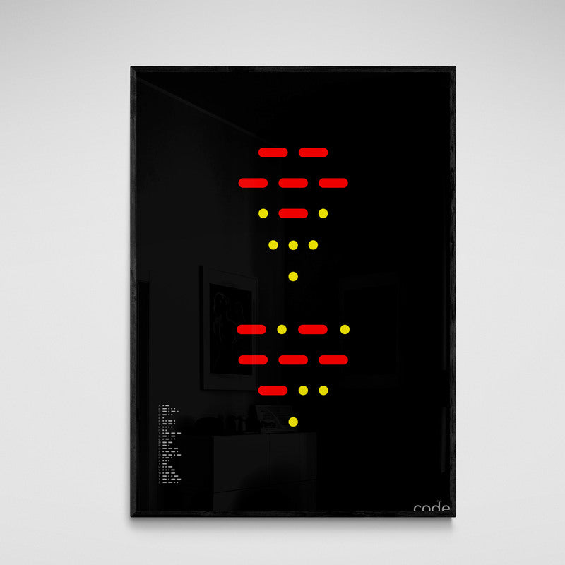 Morse Code Black Poster Thecode